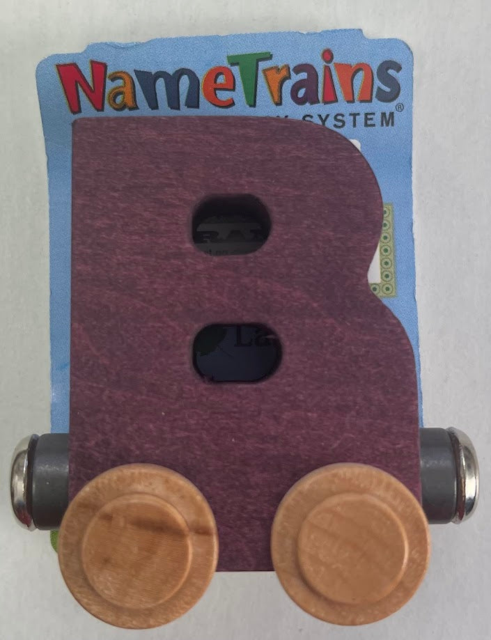 Maple Landmark Inc. 100023 NameTrains "B" Purple Wooden Letter Car – Trainz