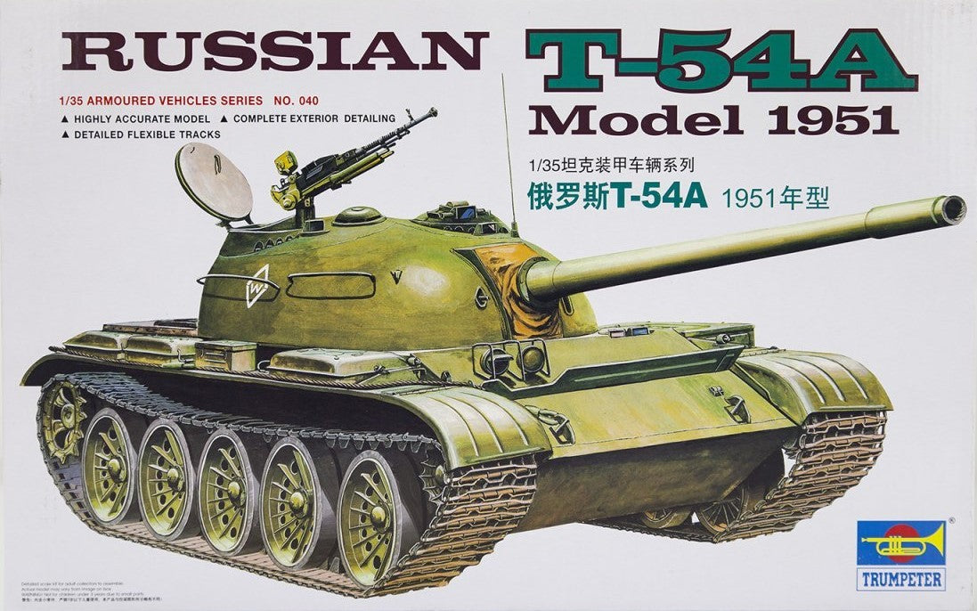 Trumpeter 00340 1:35 Russian 1951 T-54A Tank Plastic Model Kit – Trainz