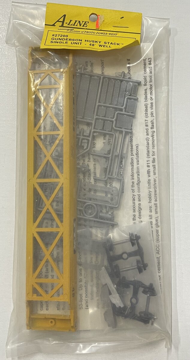 A-Line 27200 HO Scale Gunderson Husky Stack Single Unit - 48' Well – Trainz