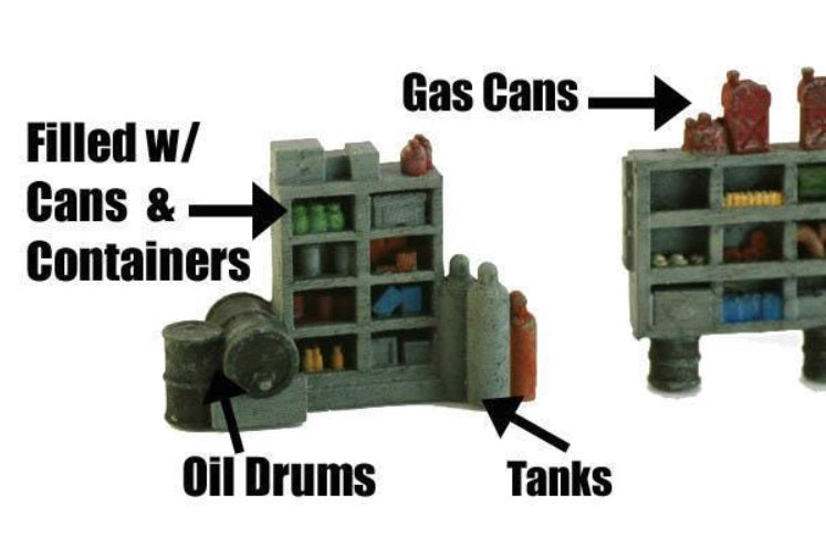 Model Tech Studios D1211P N Scale Workshelving Set # 9 – Trainz