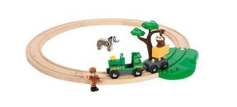 Brio World 33720 Wooden Safari Railway Set w/Figures – Trainz