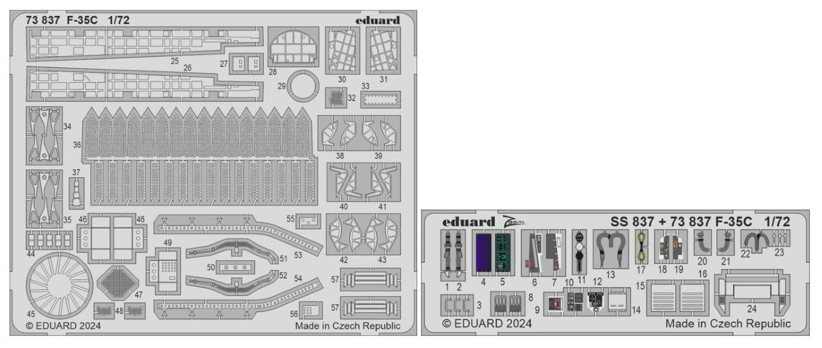 Eduard 73837 1:72 Italeri Aircraft Model Lockheed F-35C Photo Etched S ...