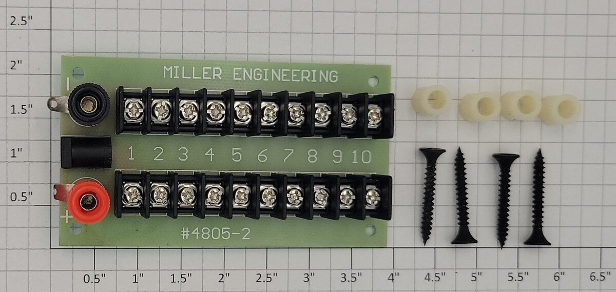 Miller Engineering 4805-2 10-Terminal Power Distribution Board Kit w/H ...
