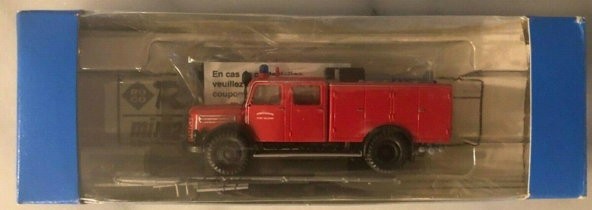 Roco 1363 HO Scale Steyr 586 TLF 1500 Fire Rescue Truck w/Accessories ...