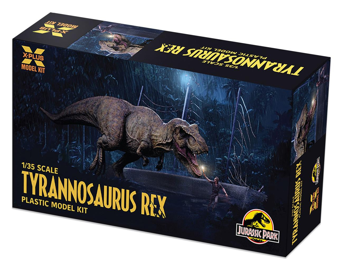 X-Plus Model Kit 200364 1:35 Jurassic Park T-Rex Plastic Model Kit – Trainz