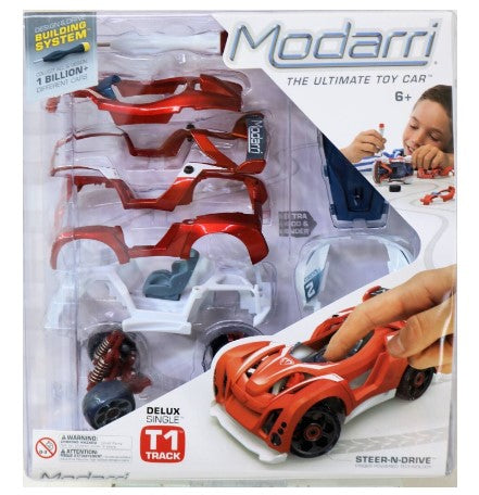 Modarri 1152-01 Red Metallic T1 Track Delux Single Car Model Kit – Trainz