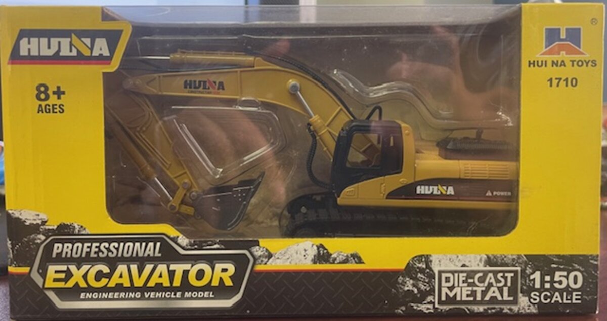Hui Na Toys 1710 1:50 Professional Excavator Engineering Vehicle Model ...