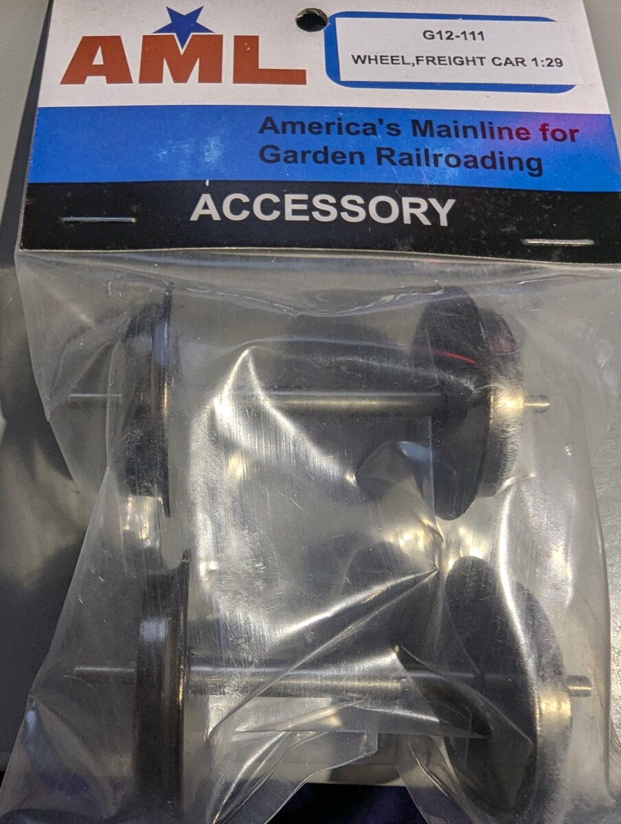 American Mainline G12-11 1:29 Metal Freight Car Wheel Set of 2 – Trainz
