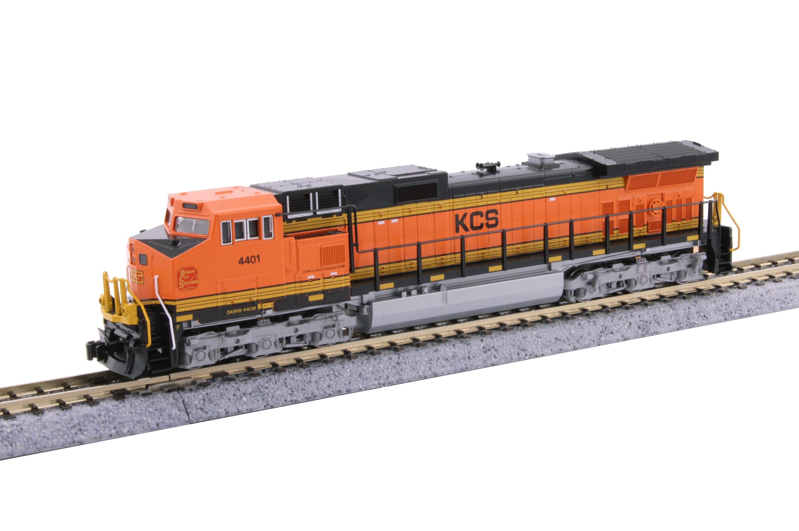 Kato 176-3520 N KCS ex BNSF GE C44-9W Diesel Locomotive #4401 – Trainz