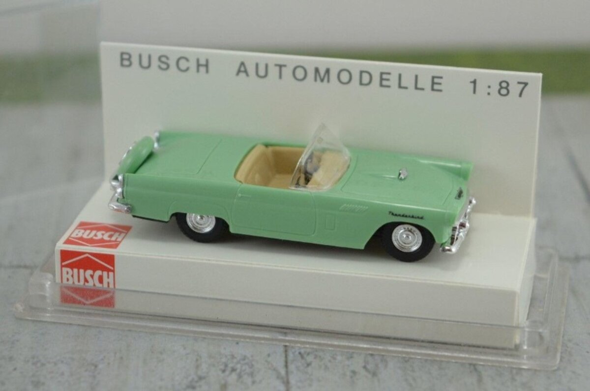 Busch 45209 HO Scale Mint Green 56 Convertible Thunderbird Convertible ...