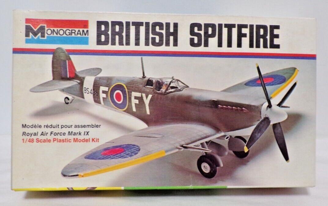 Monogram 6801 1:48 British Spitfire Royal Air Force Mark IX Model Plan ...