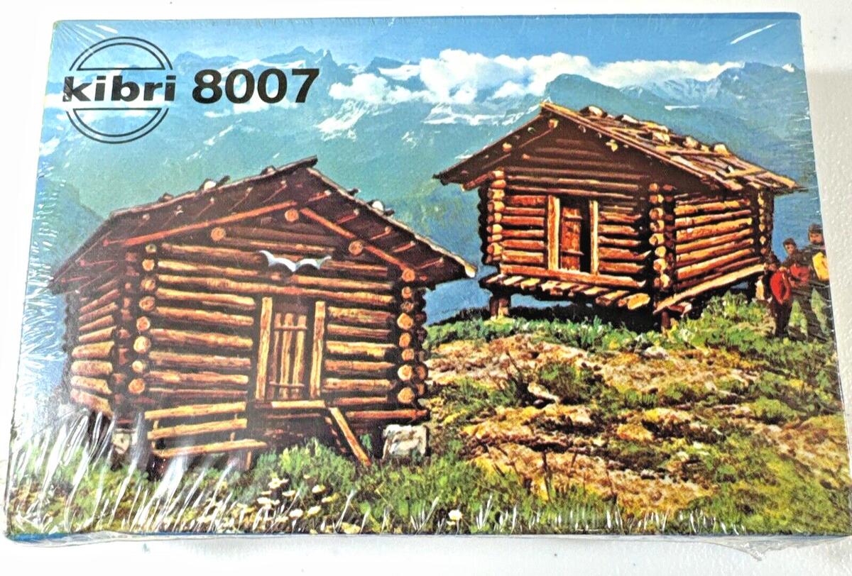 Kibri B-8007 HO Log Cabins Building Kit (Set of 2) – Trainz