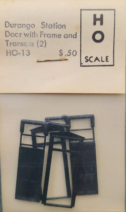Grandt Line HO-13 HOn3 Black Durango Station Doors W/Frame & Transom ...