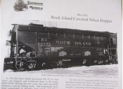 Sunshine Models 1374 HO Rock Island Covered Hopper Mini-Kit – Trainz