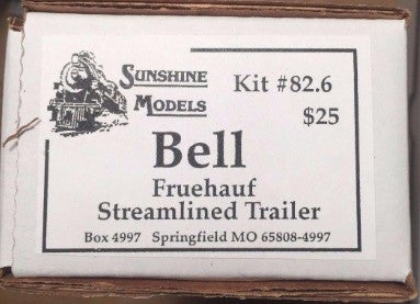Sunshine Models 82.6 HO Bell Fruehauf Streamlined Trailer Kit – Trainz