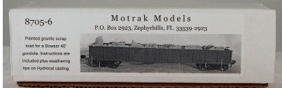 Motrak Models 8705-6 HO Scrap Granite Load For Bowser Gondola – Trainz