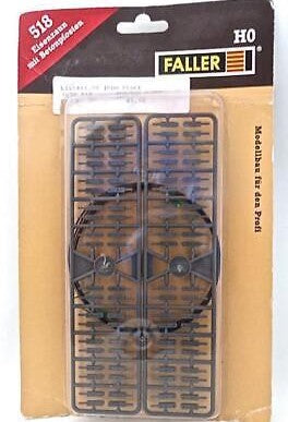Faller 518 HO Iron Fence Concrete Posts 80 Pillars with 4 Meters of Wi ...