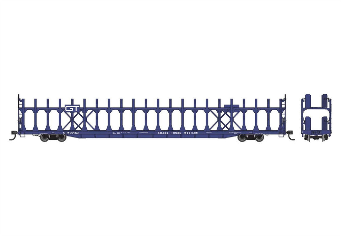Walthers 910-8035 HO GTW RTR 89' Flatcar w/Bi-Level Open Auto Rack #30 ...