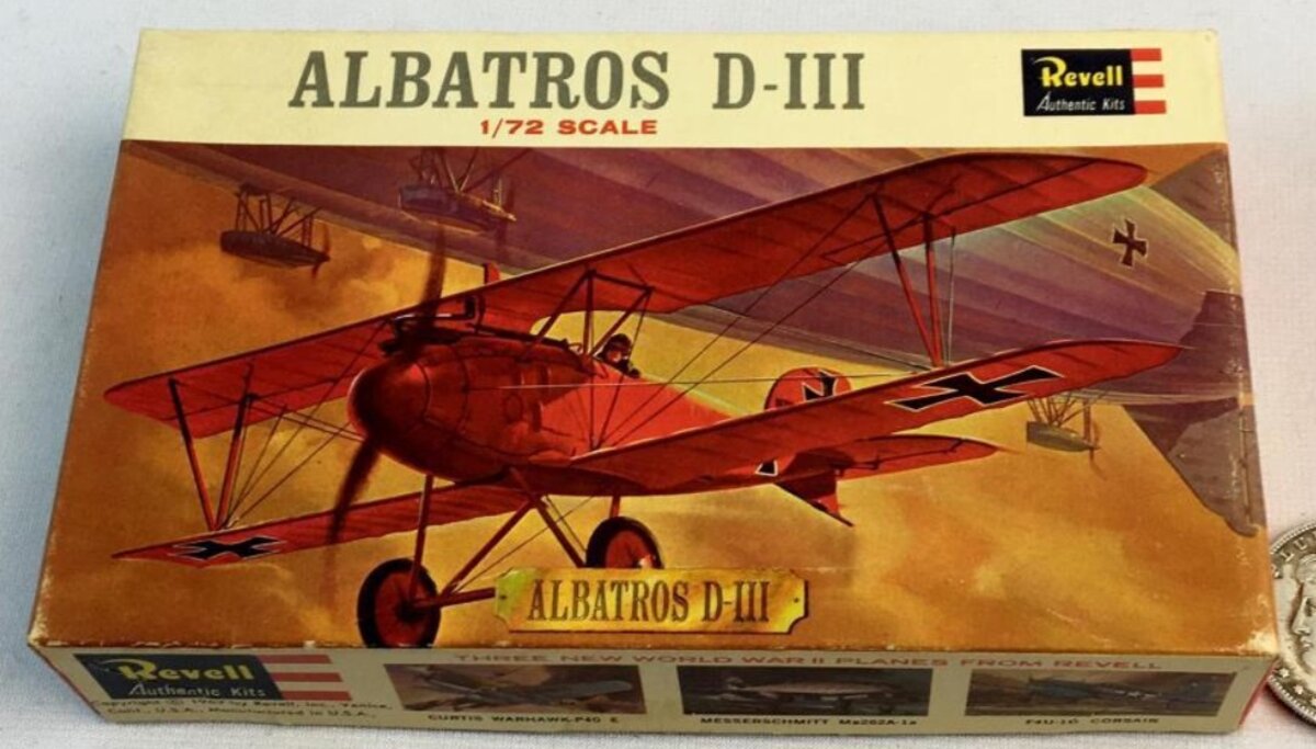 Revell H-629:49 1/72 Scale Albatros D-III WWII Plane Plastic Model Kit ...