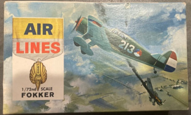 Acme 3902 1:72 Scale Air Lines Fokker D21 Fighter Plane Plastic Model ...