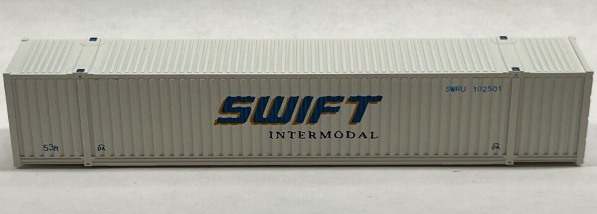 Kato 80054D Swift 53' Magnetic Ribbed Intermodal Container – Trainz