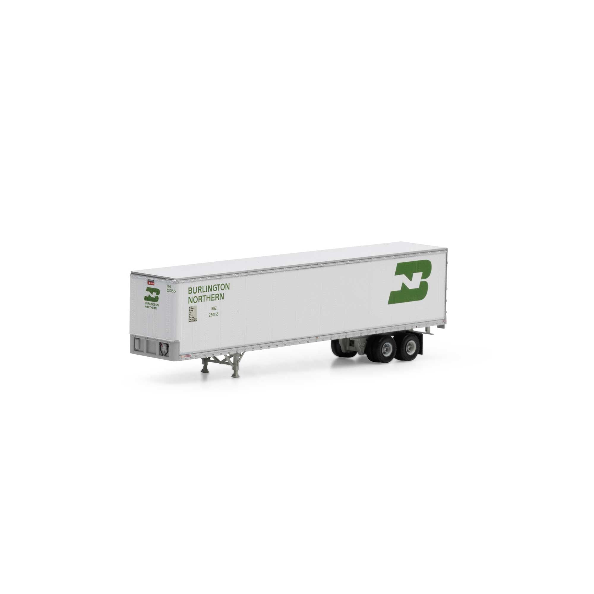 Athearn 13833 N BNZ 45' Fruehauf Z-Van Trailer #250155 – Trainz