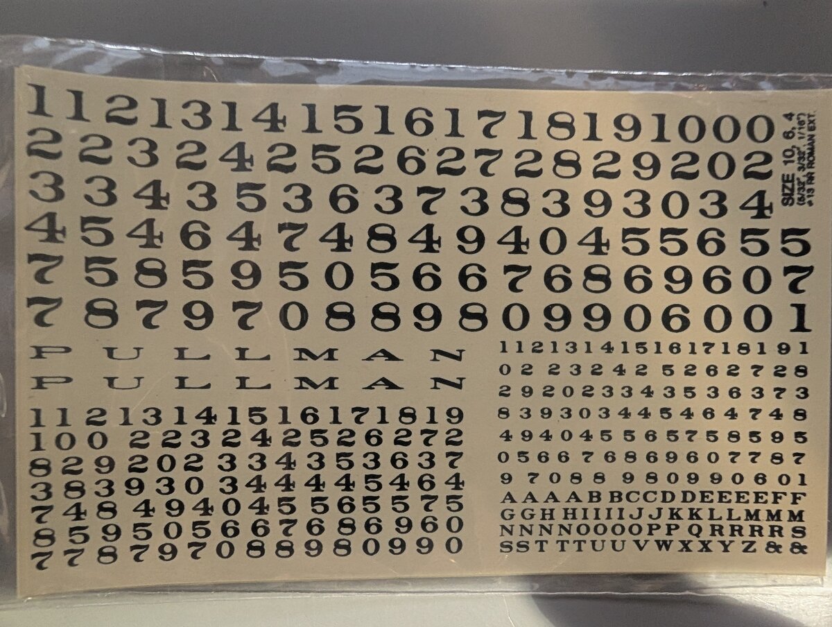 Walthers 2561 HO RR Roman EXT TY 13 Black N561 Numbers Decal Set – Trainz