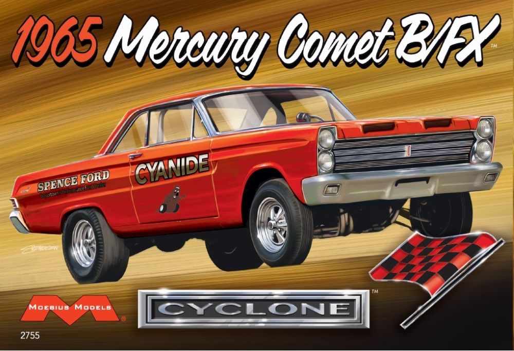 Moebius Models 2755 1:25 1965 Mercury Comet Cyclone B/FX Car Plastic M ...