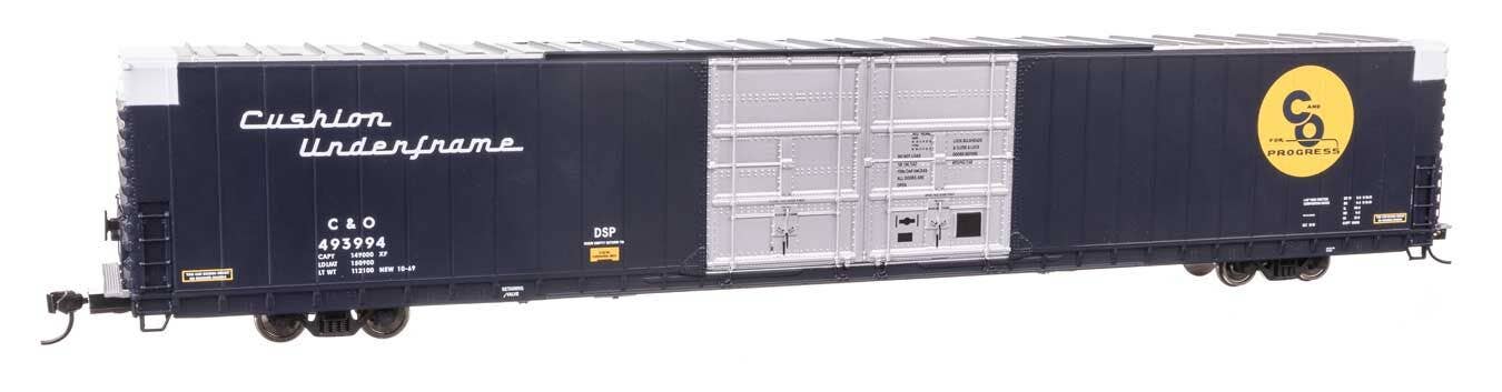 Walthers 920-102114 HO C&O 86' PS Double-Door Hi-Cube Boxcar RTR#49399 ...