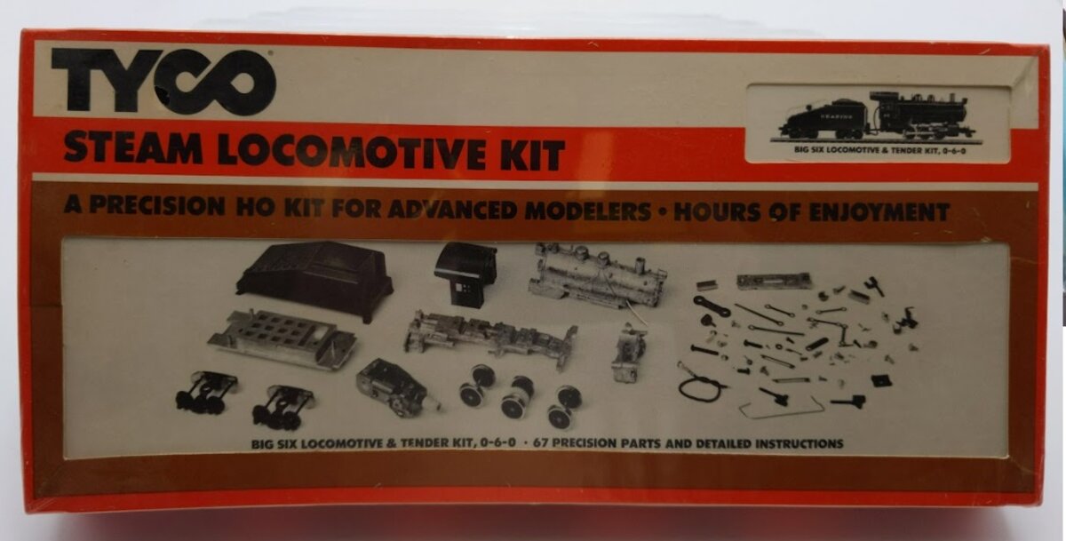 Tyco 218 HO Scale Reading Big Six # 99 Steam Locomotive & Tender Kit ...
