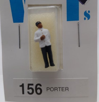 E-R Models 156 HO Scale VIPs Porter Hanpainted Figure – Trainz