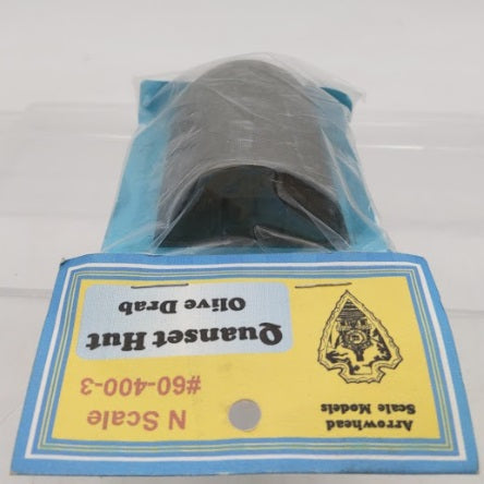 Arrowhead Models 60-400-3 N Scale Olive Drab Quanset Hut Assembled – Trainz