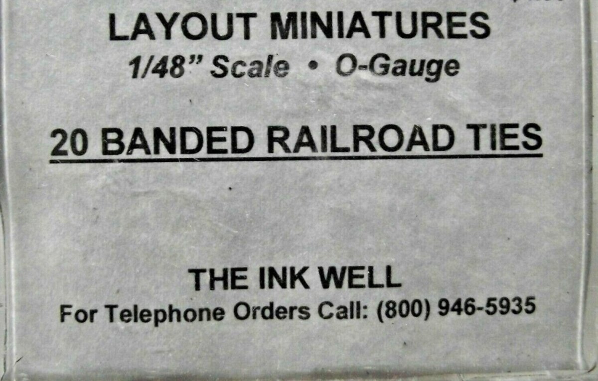 The Ink Well 0148 O/1:48 Scale Banded Railroad Ties (Pack of 20) – Trainz