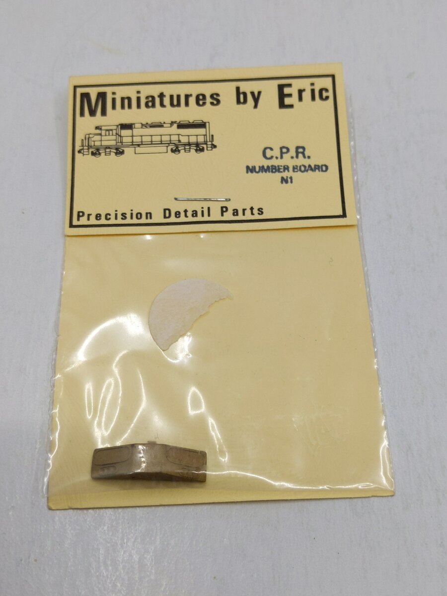 Miniatures By Eric N1 HO Scale Brass C.P.R. Number Board Part – Trainz