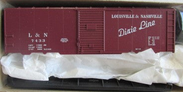 Roundhouse 10625 HO L&N Dixie Line 40' AAR YNGS Door Boxcar (Brown Bod ...