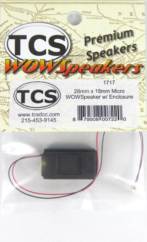 Train Control Systems 1717 HO 28mm x 18mm Micro Speaker w/Enclosure ...