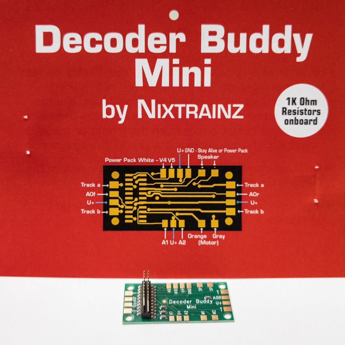 Nixtrainz NTZ-2 Decoder Buddy Mini 4 Outputs With 1K Resistors – Trainz