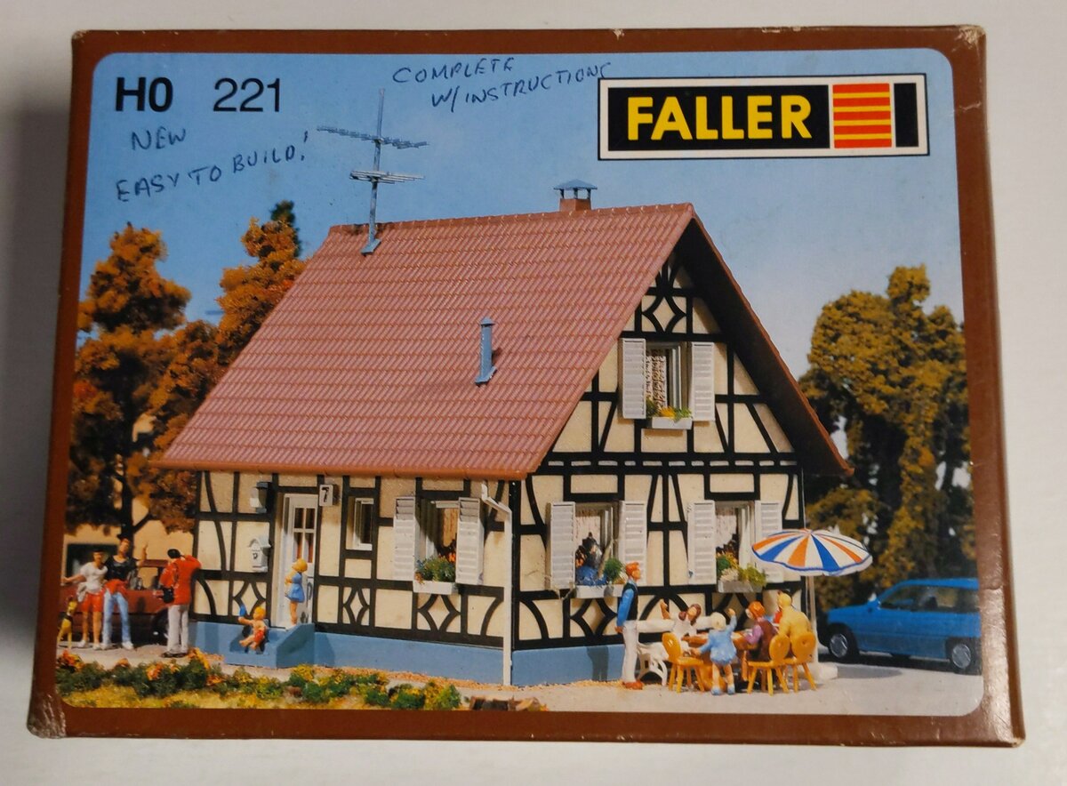 Faller 221 HO Scale Half-Timbered One-Family House Model Building Kit ...
