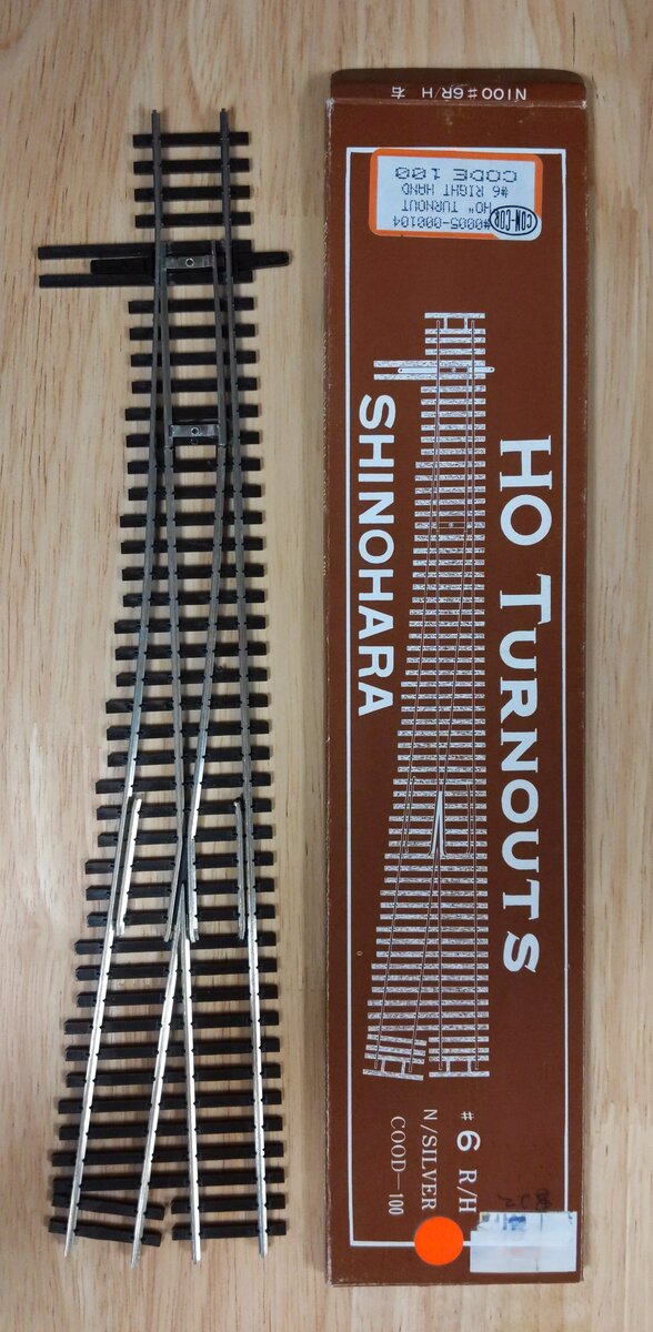 Shinohara Track N100 #6 R/H HO scale Turnout Switch Track – Trainz