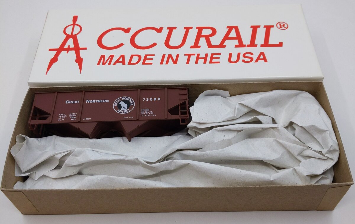 Accurail 2351.1 HO Great Northern Min Red Canton Twin Hopper Kit #7309 ...
