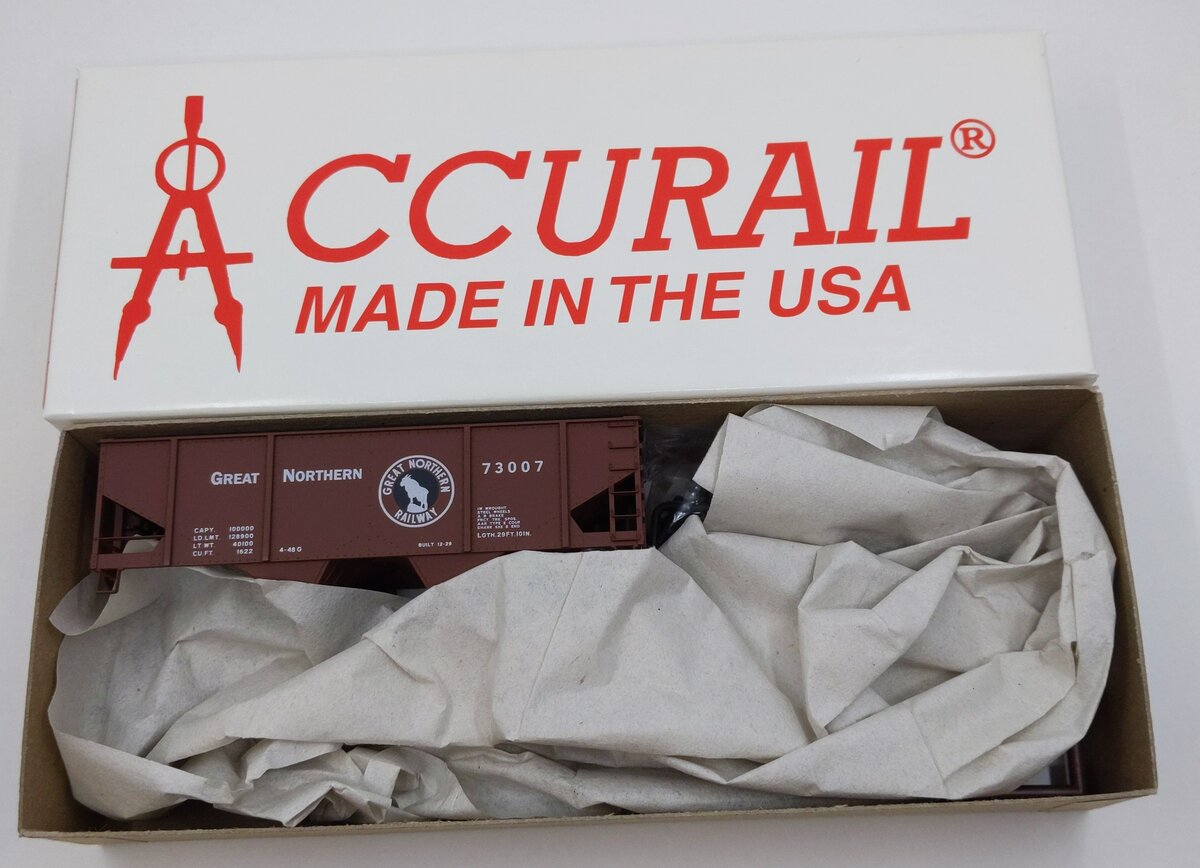 Accurail 2351.1 HO Great Northern Min Red Canton Twin Hopper Kit #7300 ...