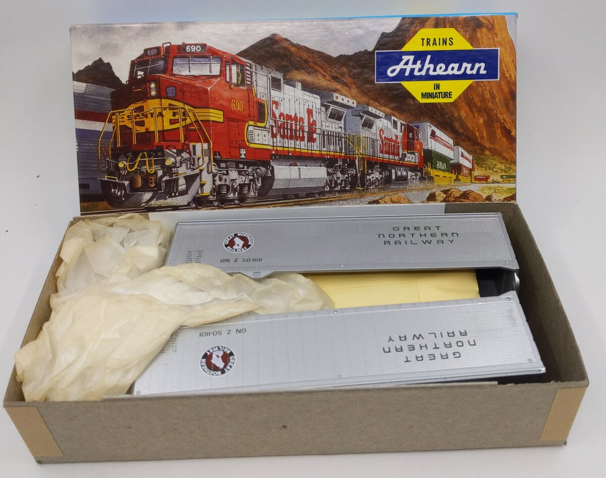 Athearn 5172 HO 40' Piggyback Trailer Kit (2) Great Northern – Trainz