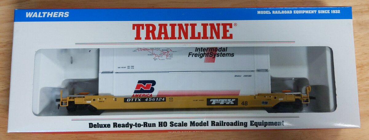 Walthers 456124 HO Gunderson 53' Well Car DTTX BN & CP Rail Containers ...