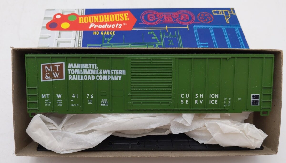 Roundhouse 1960 HO Marinette Tomahawk & Western 50' Single Boxcar # 41 ...