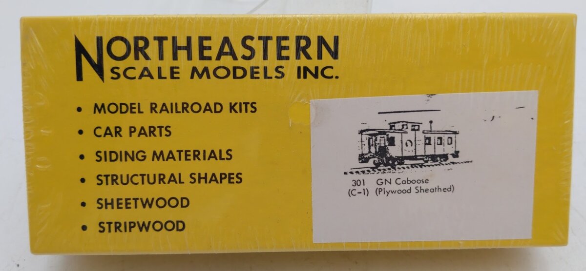 Northeastern Scale Models HC-1 HO 301 Great Northern Caboose C-1 Plywo ...