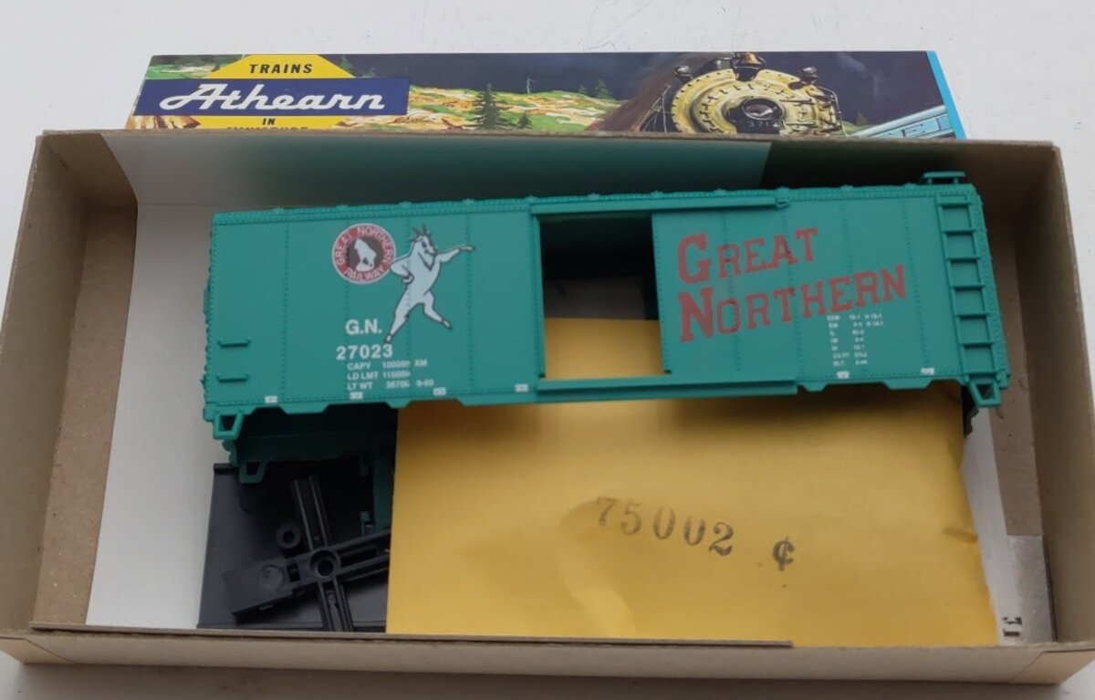Athearn 1223 HO Scale Great Northern 40' AAR Box Car # 27023 Kit – Trainz