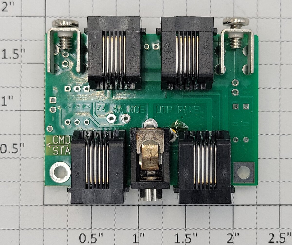 NCE 5240207 Cab Bus Facia Panel Model UTP, 4 RJ12 PCB Circuit Board ...