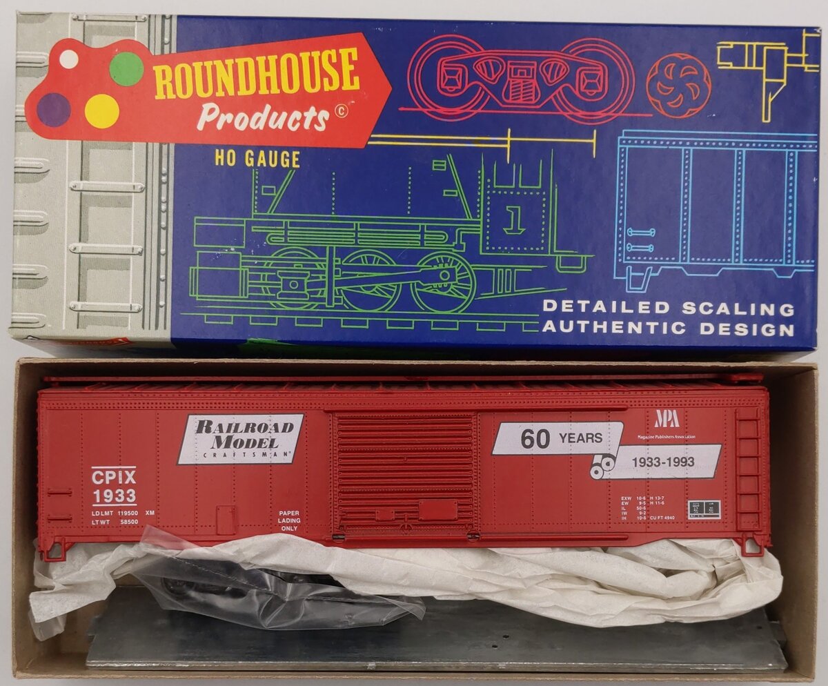 Roundhouse 0720 HO 1993 60th Anniversary Railroad Model Craftsman Boxc ...