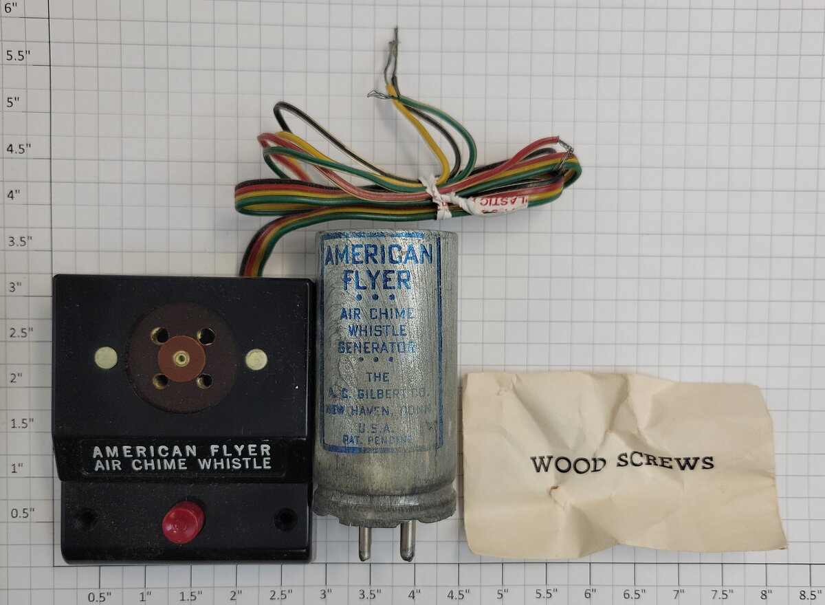 American Flyer XA11666 S Black Air Chime Whistle Control with Instruct ...