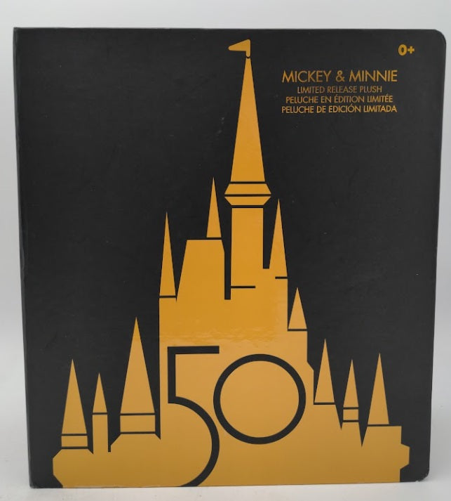 Disney 46789 Parks 50th Mickey and Minnie Gold Limited Release Plush ...